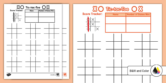 Tic-tac-Toe Printable Board | Lesson Plan