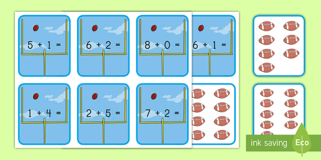 Super Bowl Addition Matching Cards | Lesson Plan