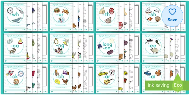 Digraphs Activity Booklets Pack for K-2nd Grade | Lesson Plan