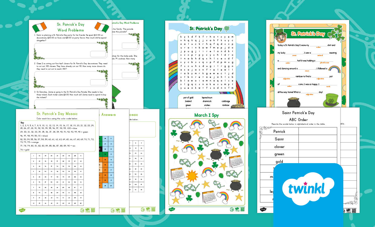 St Patrick's Day Activity bundle for K-2nd Grade | Lesson Plan