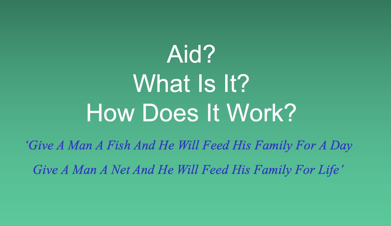 World Aid: How Can We Help Each Other? | Lesson Plan