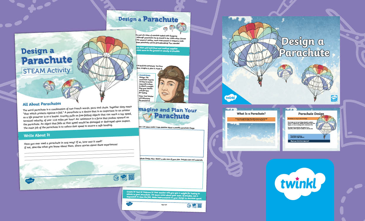 Design a Parachute STEAM Activity Lesson Pack for 6th-8th Grade ...